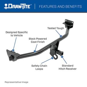 Draw-Tite 24826 Class 1 Trailer Hitch, 1.25 Inch Receiver, Black, Compatible with 2009-2013 Honda Fit