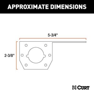 CURT 58210 Vehicle-Side Trailer Wiring Harness Mounting Bracket for 4-Way or 6-Way Round