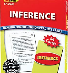 Edupress Reading Comprehension Practice Cards, Inference, Red Level (EP63063) Medium