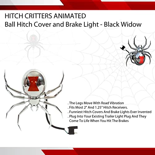 Hitch Critters, Widow Hitch Cover and Brake Light, Black