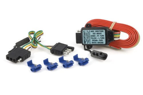 CURT 55179 Non-Powered 3-to-2-Wire Splice-in Trailer Tail Light Converter Kit, 4-Pin Wiring Harness