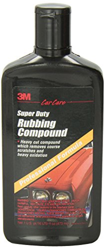 3M Super Duty Rubbing Compound, 39004, 1 pt (16 fl oz/473 mL) , Brown