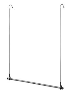 whitmor double closet rod – heavy duty closet organizer- chrome