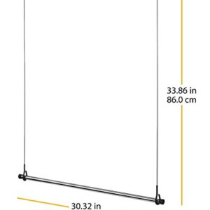 Whitmor Double Closet Rod - Heavy Duty Closet Organizer- Chrome