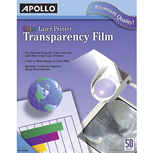 Apollo Laser OHP Transparency Film, 8 1/2" x 11", Box Of 50