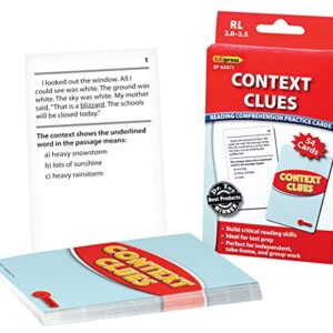 Edupress Reading Comprehension Practice Cards, Context Clues, Red Level (EP63071)