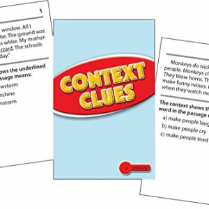 Edupress Reading Comprehension Practice Cards, Context Clues, Red Level (EP63071)