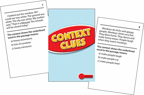 Edupress Reading Comprehension Practice Cards, Context Clues, Red Level (EP63071)