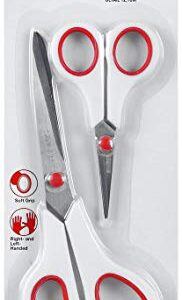 SINGER 3404 Scissors, 1-Pack, Red & White