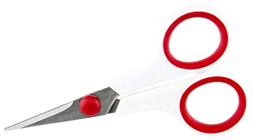 SINGER 3404 Scissors, 1-Pack, Red & White