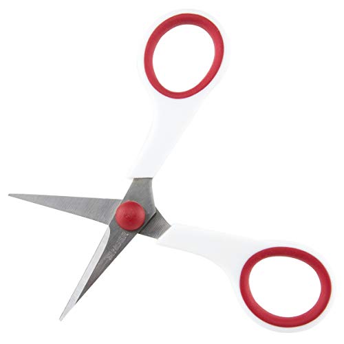 SINGER 3404 Scissors, 1-Pack, Red & White