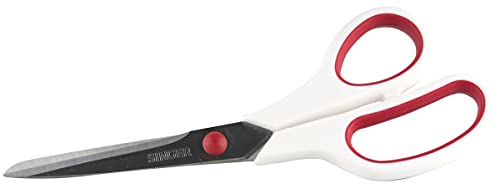 SINGER 3404 Scissors, 1-Pack, Red & White