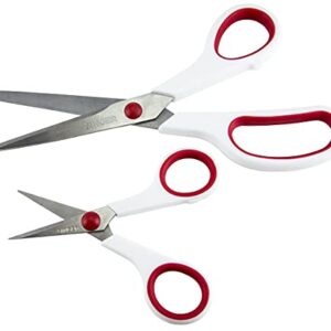 SINGER 3404 Scissors, 1-Pack, Red & White