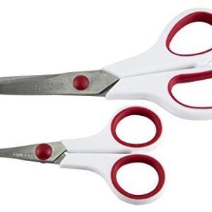 SINGER 3404 Scissors, 1-Pack, Red & White