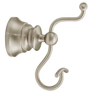 moen yb9803bn waterhill robe hook, brushed nickel