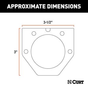 CURT 58222 Vehicle-Side Trailer Wiring Harness Mounting Bracket for 7-Way Round