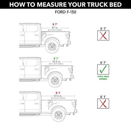 Roll N Lock M-Series Retractable Truck Bed Tonneau Cover | LG112M | Fits 2009 - 2014 Ford F-150 6' 7" Bed (78.8")