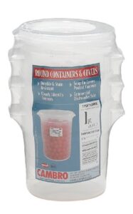 cambro 1-quart round food-storage container with lid, set of 3