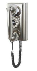 crosley cr55-bc wall phone with push button technology, chrome