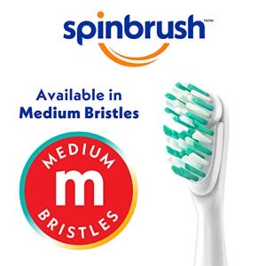 Spinbrush PRO WHITEN Battery Powered Toothbrush, Soft Bristles, 1 Count, Rose Gold or Silver (Colors May Vary)