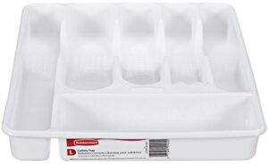 rubbermaid cutlery tray, large, white