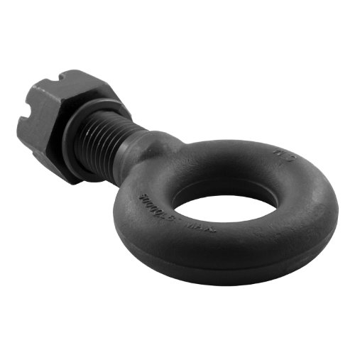 CURT 48530 Black Steel Pintle Hitch Lunette Ring with Swivel Castle Nut, 3-Inch ID, 45,000 lbs