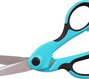 SINGER 00561 8-1/2-Inch ProSeries Heavy Duty Bent Sewing Scissors,Teal