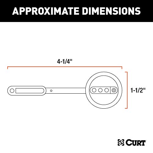 CURT 58404 4-Way Flat Vehicle-Side Trailer Wiring Adapter for 1-1/4-Inch License Plate Light Hole , Black