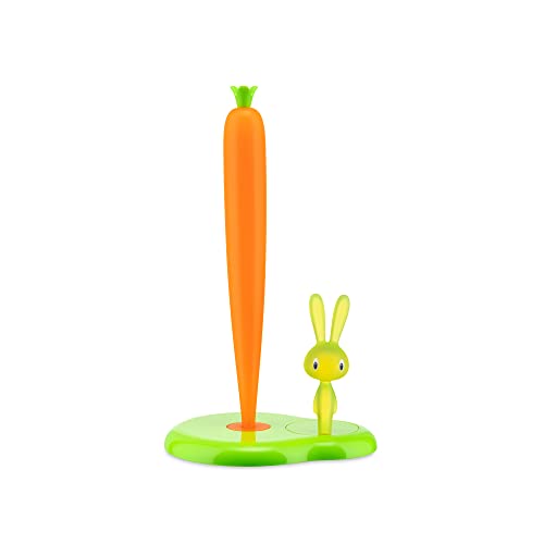 A di Alessi Bunny and Carrot Paper Towel Holder, Green - ASG42/H GR