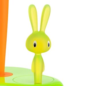 A di Alessi Bunny and Carrot Paper Towel Holder, Green - ASG42/H GR