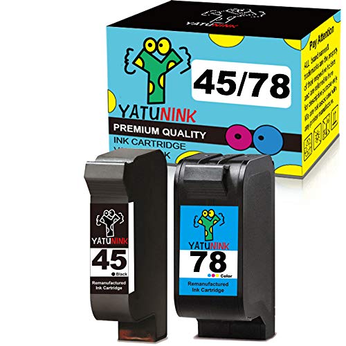 2pk 45/78 Black + Color Ink Cartriadge Compatible for Hp Ink Cartridge 51645a 45 45a C6578dn C6578 78 6578 Combo Pack