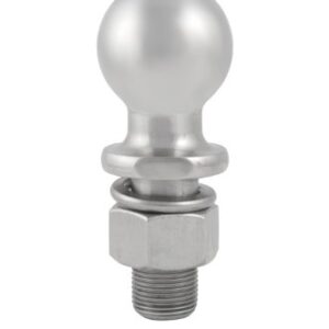 CURT 40083 Stainless Steel Trailer Hitch Ball, 6,000 lbs, 2-Inch Diameter, 1 x 2-1/8-Inch Shank