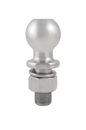 CURT 40083 Stainless Steel Trailer Hitch Ball, 6,000 lbs, 2-Inch Diameter, 1 x 2-1/8-Inch Shank