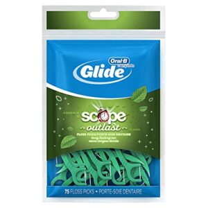 oral b glide floss picks plusx 40mm outlast – long lasting mint – 75 ct