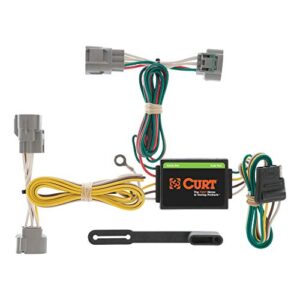 curt 55513 vehicle-side custom 4-pin trailer wiring harness, select toyota tacoma, t100, hilux , black