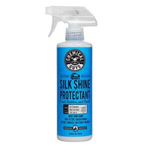 chemical guys tvd_109_16 silk shine spray-able dry-to-the-touch dressing and protectant for tires, trim, vinyl, plastic and more, safe for cars, trucks, motorcycles, rvs & more, 16 fl oz