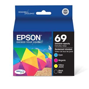 epson t069 durabrite ultra -ink standard capacity black & color -cartridge combo pack (t069120-bcs) for select epson stylus and workforce printers