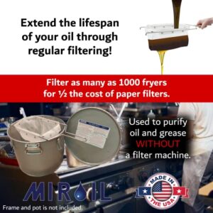 Miroil | RB5FS Fryer Filter Bag Only | MirOil EZ Flow Filter Bag | Part 12751| Use to Filter Fry Oil | Suitable for 40 lb or 50 Qt Polishing Oil | Durable, Easy to Clean with Hot Water | No Frame inc