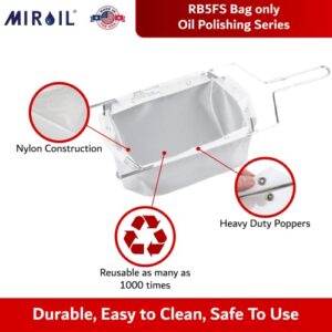 Miroil | RB5FS Fryer Filter Bag Only | MirOil EZ Flow Filter Bag | Part 12751| Use to Filter Fry Oil | Suitable for 40 lb or 50 Qt Polishing Oil | Durable, Easy to Clean with Hot Water | No Frame inc