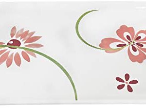 Reston Lloyd Rectangular Melamine Serving/Ottoman Tray, Pretty Pink