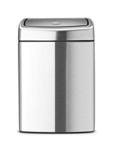 brabantia touch bin, 2 gal / 10l, matte finger print proof