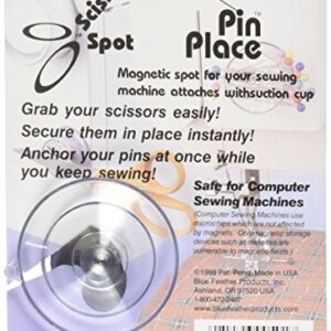 Blue Feather Scissor Spot/Pin Place Magnetic Holder-