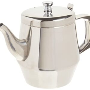 Winco Gooseneck Teapot, 32-Ounce,Stainless Steel,Medium