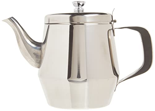 Winco Gooseneck Teapot, 32-Ounce,Stainless Steel,Medium