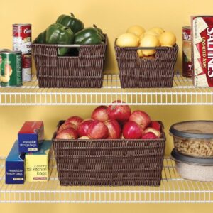 Whitmor Rattique Storage Tote Basket - Java 13W x 15D x 9.63H in.