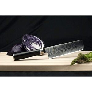 Shun Cutlery Classic Nakiri Knife 6.5", Ideal Chopping Knife for Vegetables and All-Purpose Chef Knife, Professional Nakiri Knife, Handcrafted Japanese Kitchen Knife