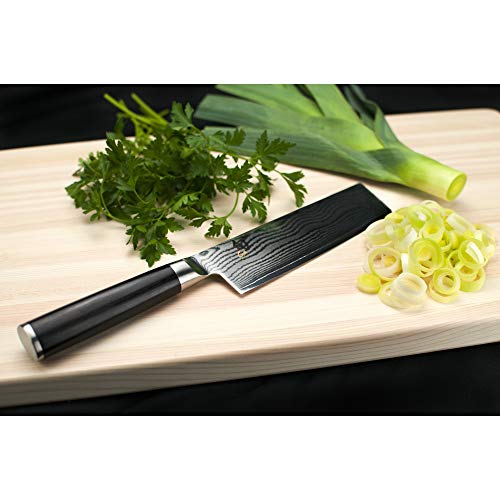 Shun Cutlery Classic Nakiri Knife 6.5", Ideal Chopping Knife for Vegetables and All-Purpose Chef Knife, Professional Nakiri Knife, Handcrafted Japanese Kitchen Knife