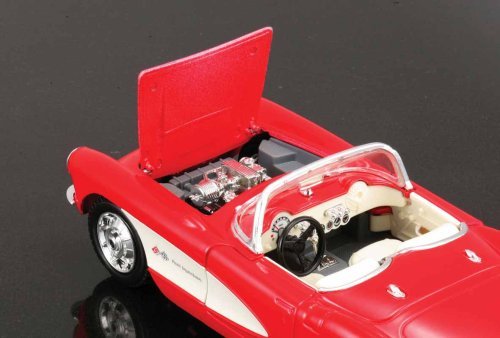 Maisto Assembly Line 1957 Chevrolet Corvette 1/24 Scale Diecast Model Car Kit Red