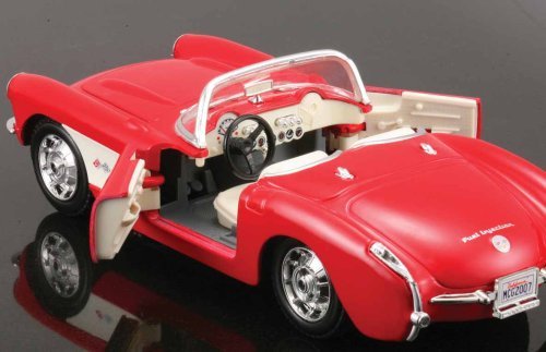 Maisto Assembly Line 1957 Chevrolet Corvette 1/24 Scale Diecast Model Car Kit Red