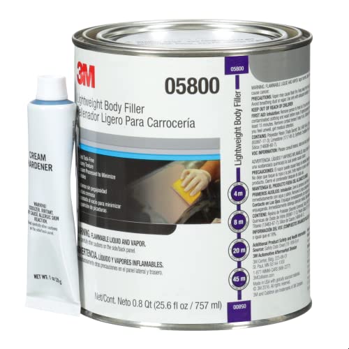 3M Lightweight Body Filler, 05800, 1 qt , White